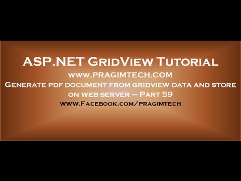 Learn Generate pdf document from gridview data and store on web server Part 59 - Mind Luster