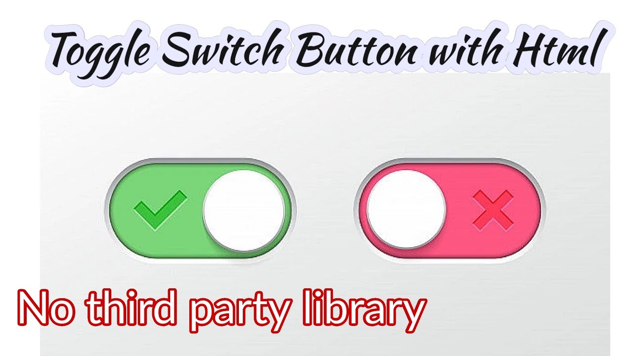 Toggle switch button with vanilla Javascript / no libraries