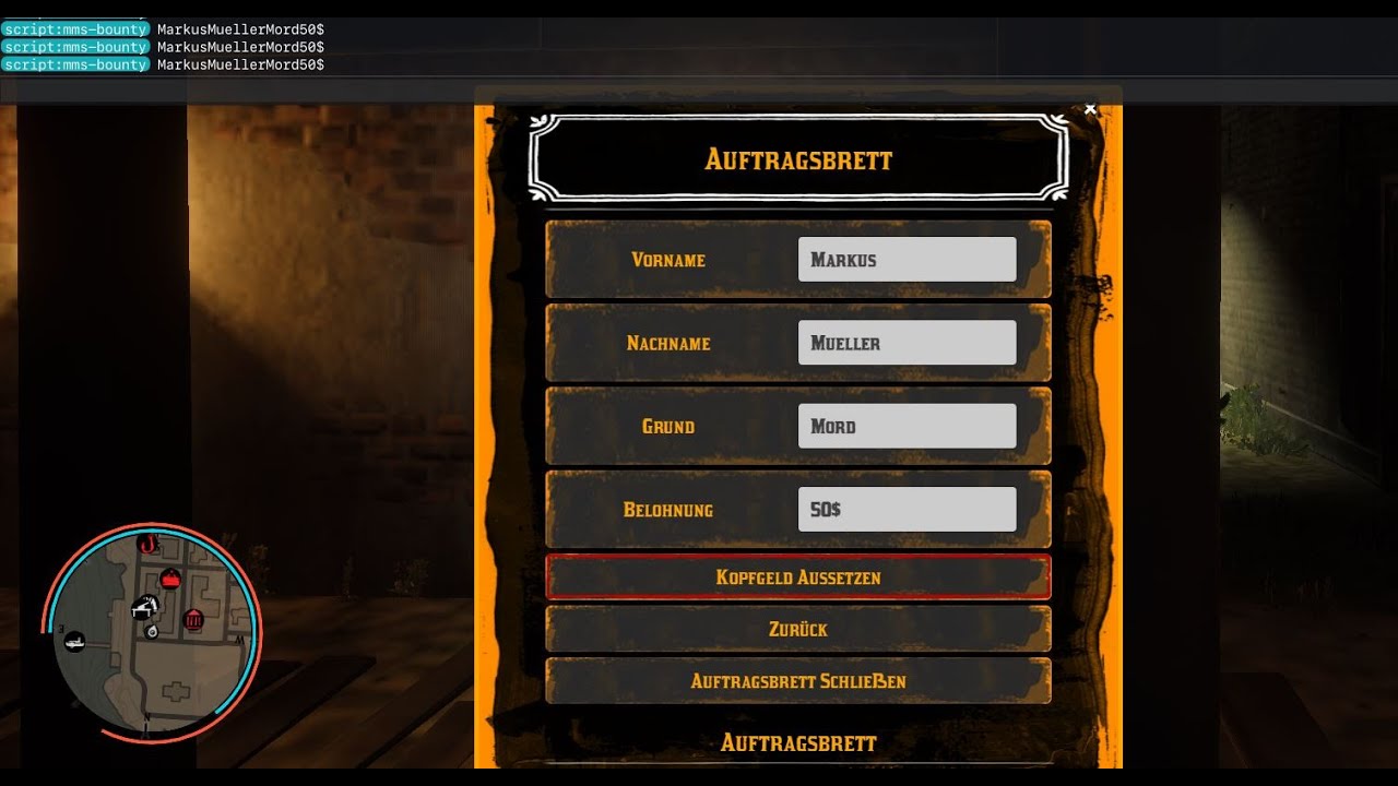 Vorp Bounty with Board Menu and Reward | RedM Scripts