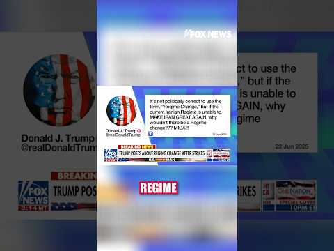 'Make Iran Great Again': Trump posts about regime change after strikes #shorts #trump #maga #iran