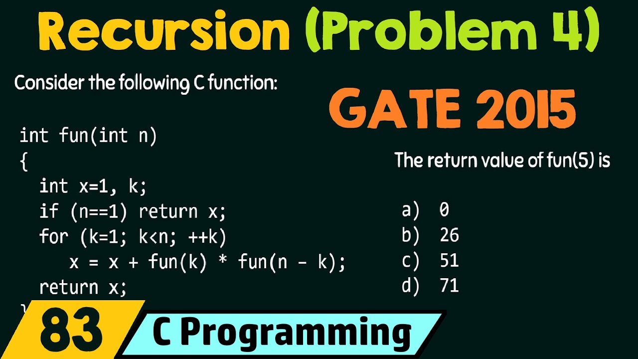 Recursion (Solved Problem 4)