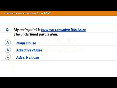 Clauses Quiz 4 | Quiz on Noun, Adjective and Adverb Clauses | Important Clauses questions & answers