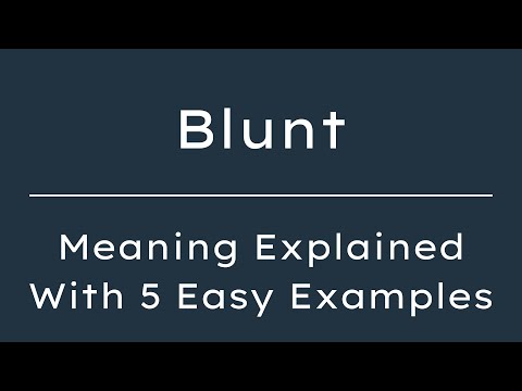Blunt Meaning in English With 5 Example Sentences, Blunt Meaning in English