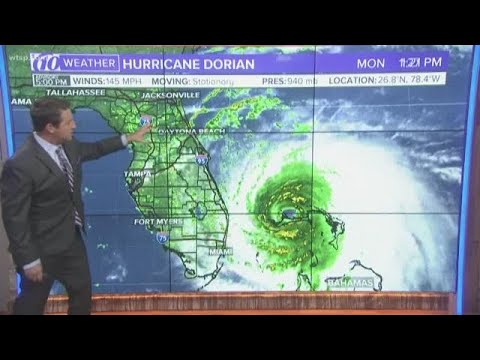 Hurricane Dorian stops moving as it batters the Bahamas with 145 mph winds | 10News WTSP