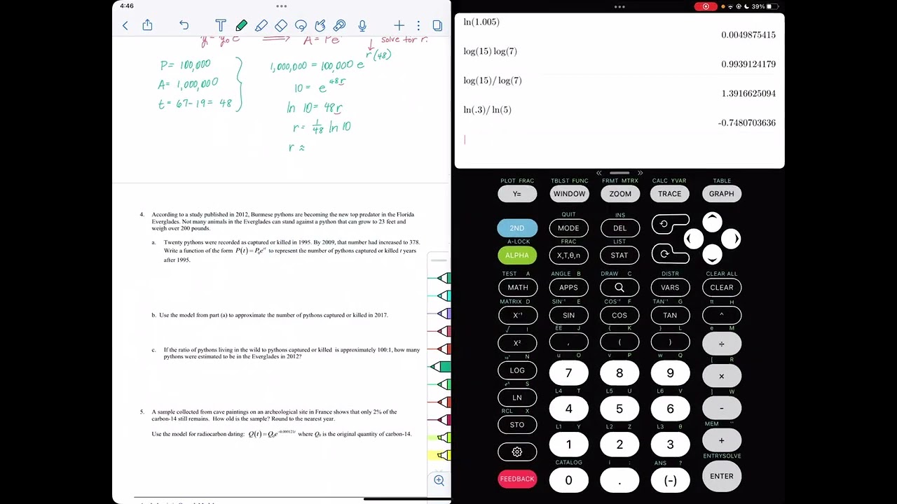 Section 4.6: Modeling with Exponential and Logs