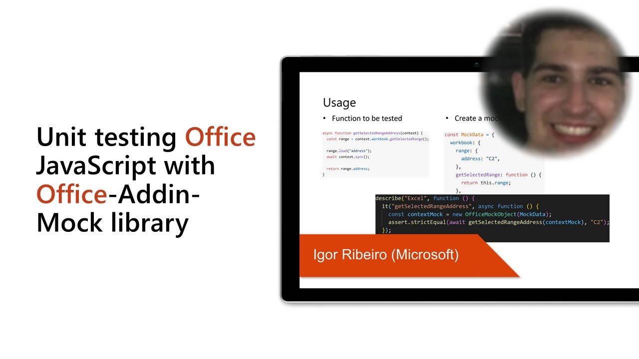 Unit testing Office JavaScript with Office-Addin-Mock library