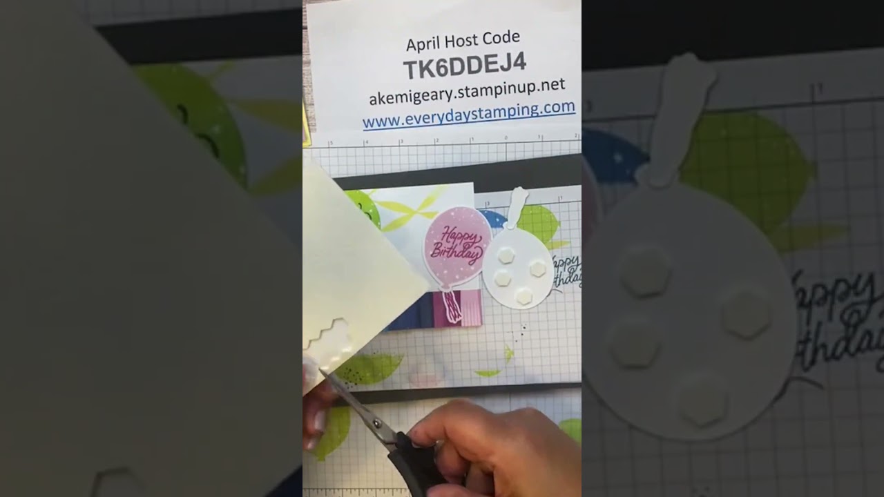 Colorful Fringe Birthday Card with the Beautiful Balloons Bundle from Stampin’ Up!  60 sec tutorial