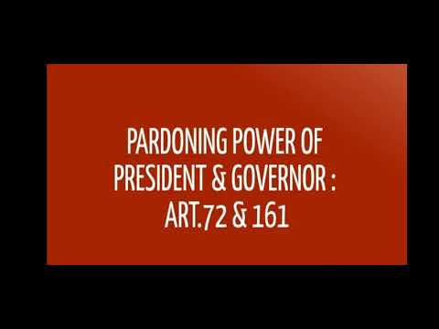 Pardoning Power of President & Governor Article 72 & 161 in Hindi