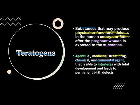 Teratology, Teratogens, Teratogenesis
