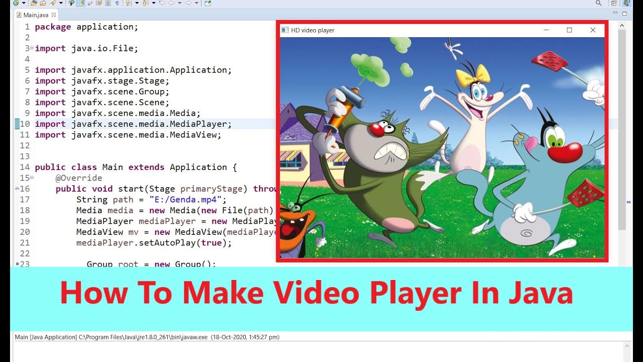 How to make simple #VideoPlayerInJava | video player in java | programmer land | java projects