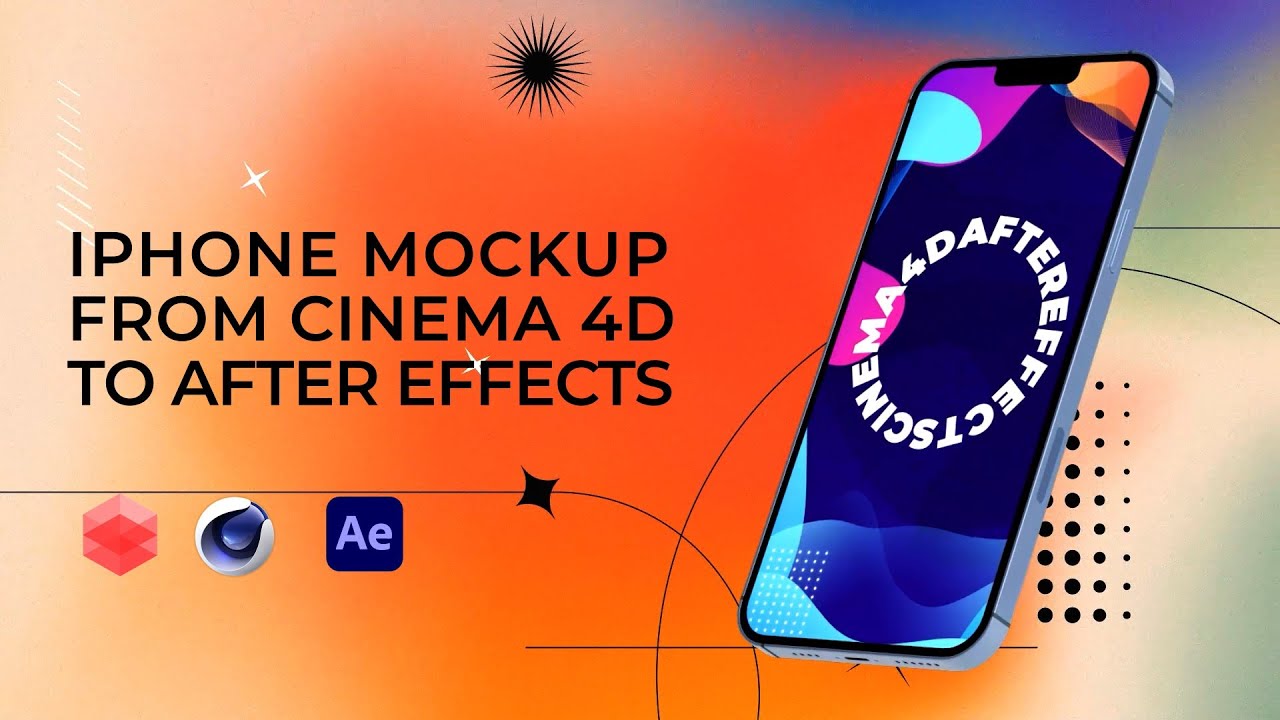 3D Phone mockup from Cinema4D to After Effects