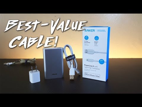 Best Value Apple Lightning Cable Replacement! | Anker Powerline II Lightning Cable Unbox and Review