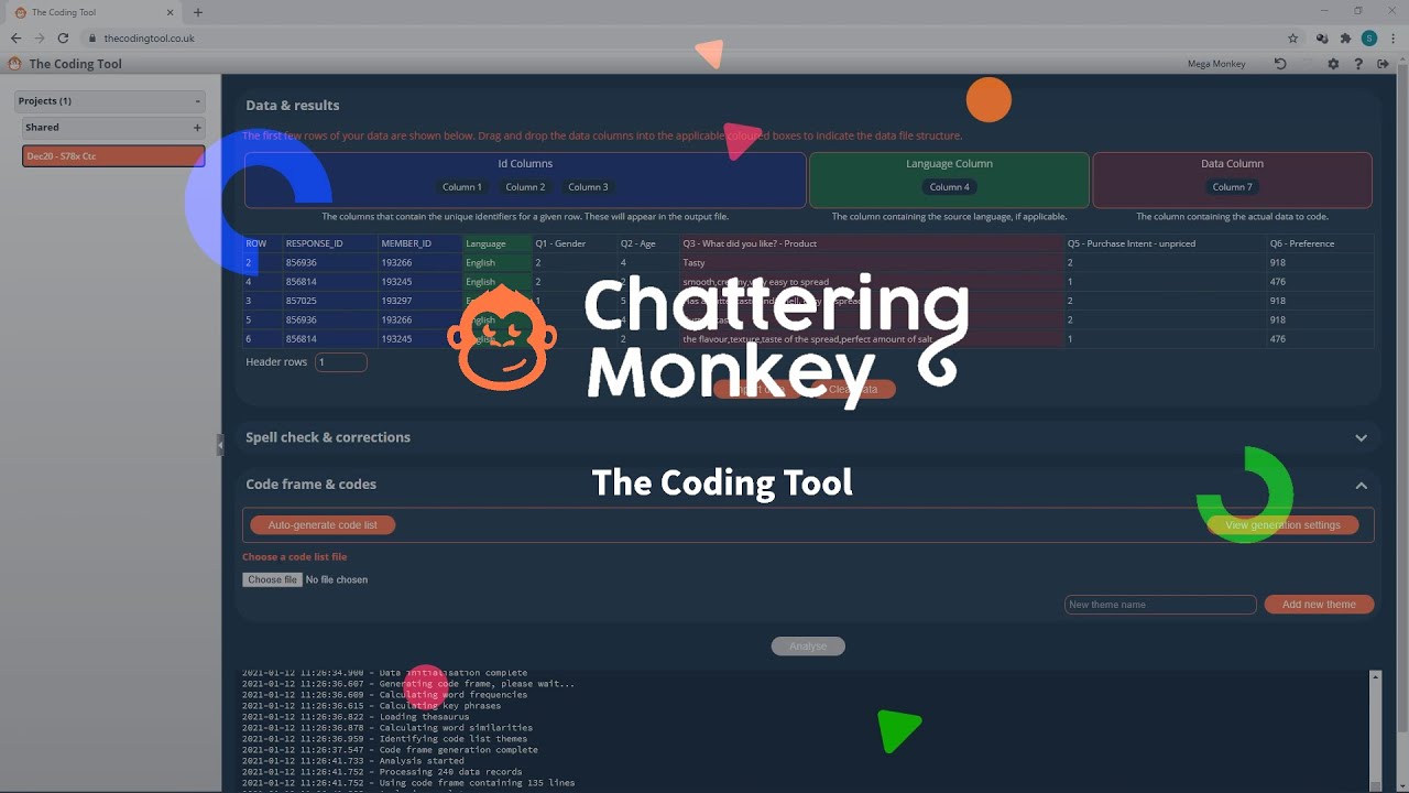 Text analysis with The Coding Tool