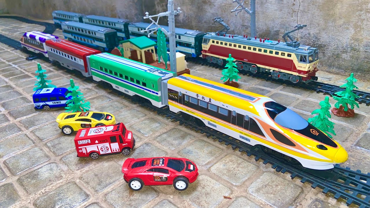Looking for and assembling classic train toys, fast trains, diesel trains, Thomas & Friends