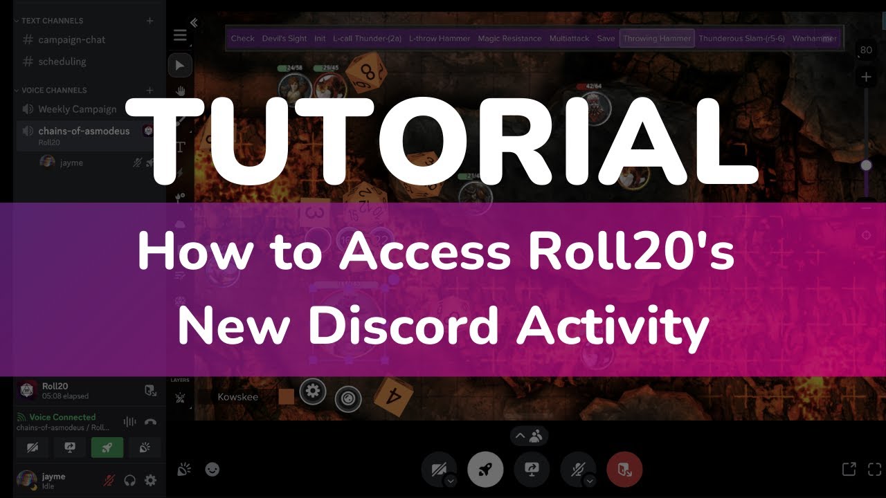 How to Access the Roll20 Activity on Discord