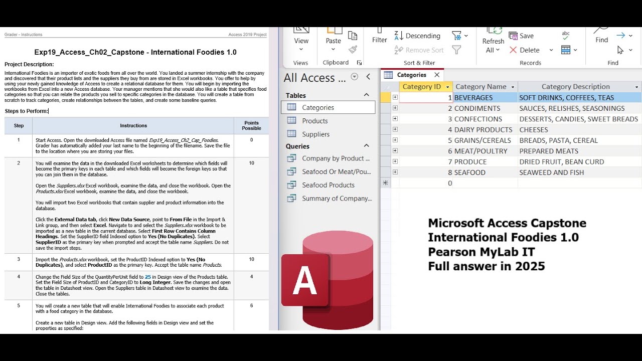 Exp19_Access_Ch02_Capstone - International Foodies 1.0 - Microsoft Access (Full answer in 2025)