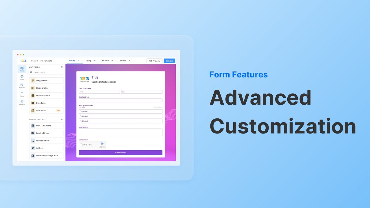 Advanced Form Customization | 123FormBuilder