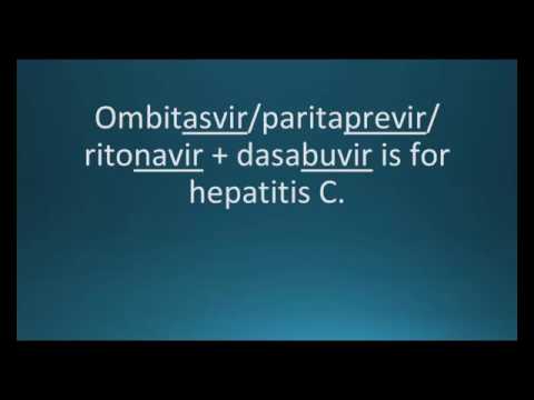 How to pronounce ombitasvir paritaprevir ritonavir dasabuvir (Viekira Pak) (Memorizing Pharmacology)