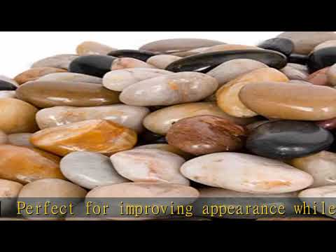 GASPRO 15lb Decorative Rocks for Plants and Garden Landscaping, Polished River Stone for Outdoor De