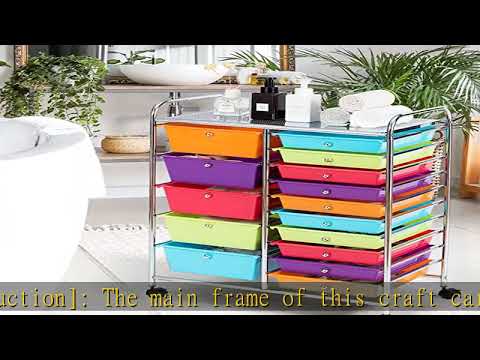 MEDIMALL 15 Drawers Rolling Storage Cart, Multipurpose Storage Organizer Cart with Wheels and Durab