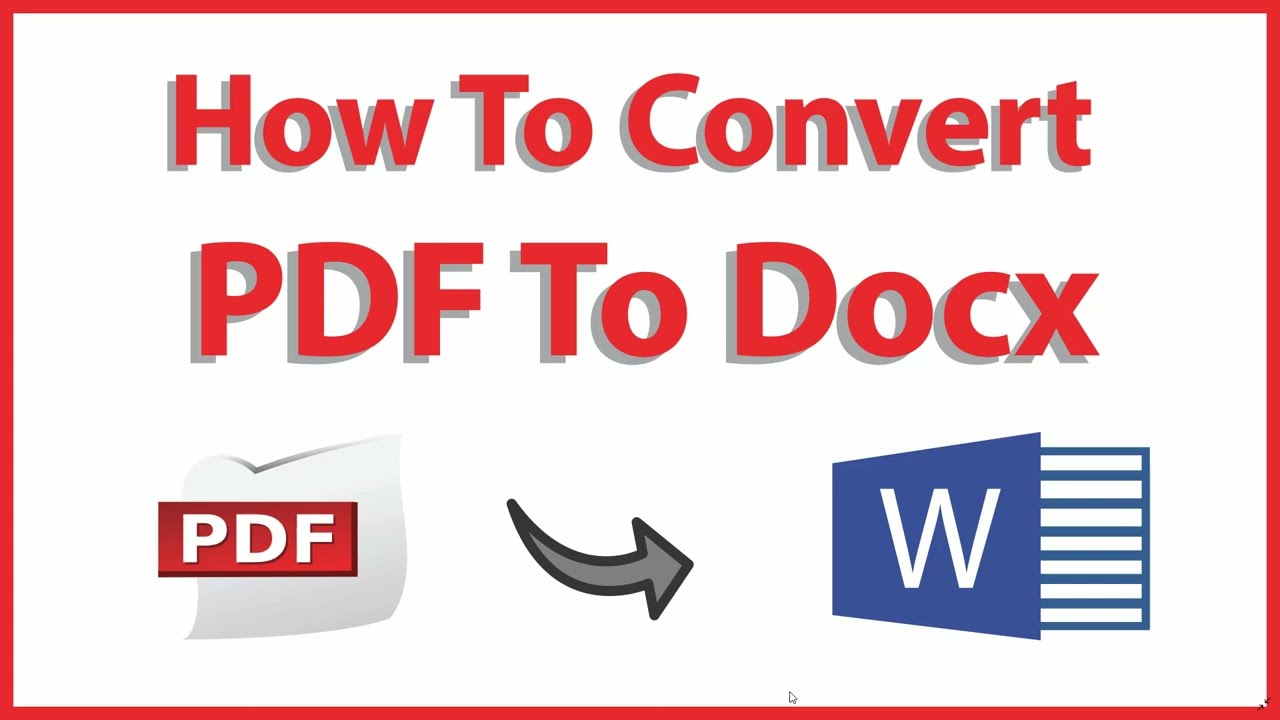 How To Convert A PDF File Into A Word Document (docx)