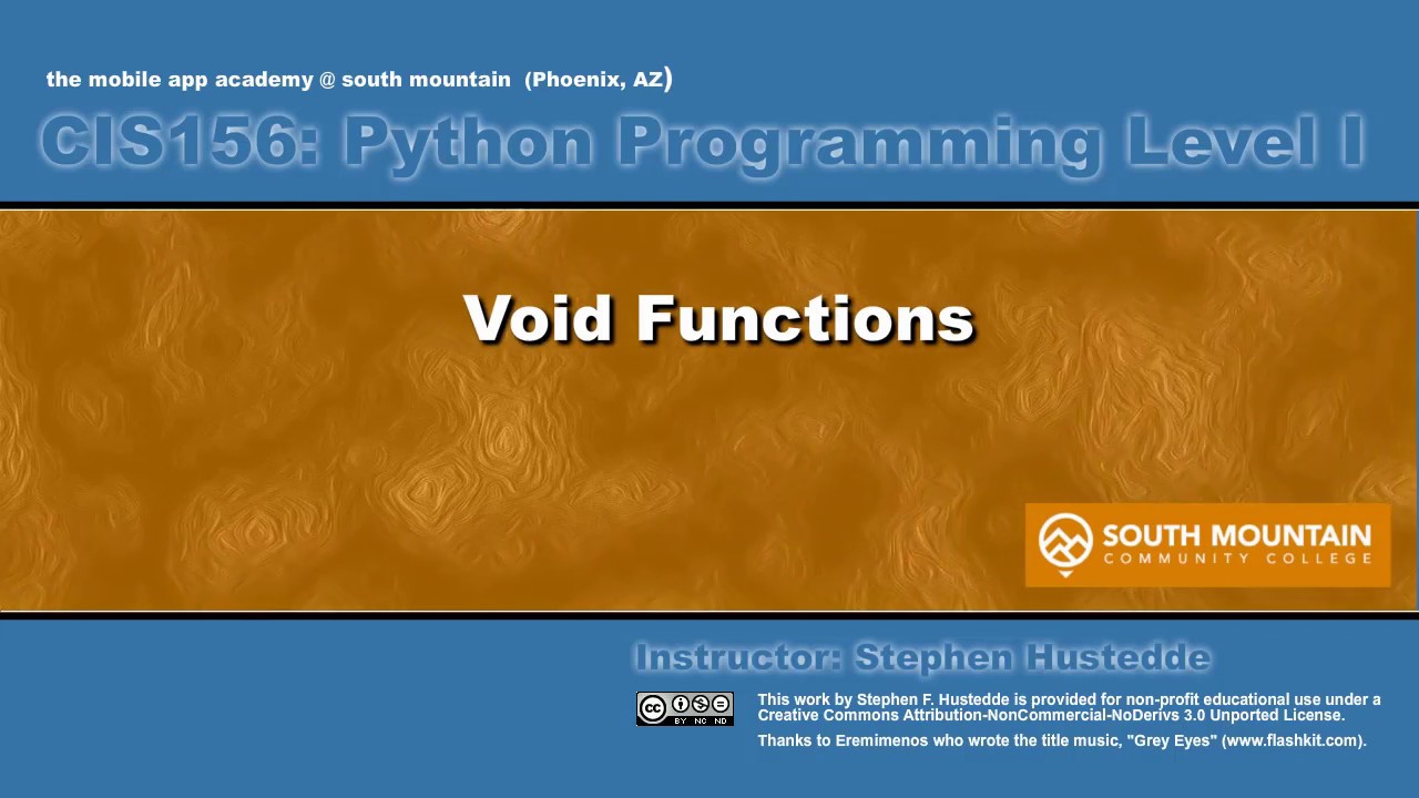 Python 07C - Void Functions