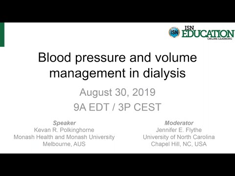 KDIGO-ISN Blood Pressure & Volume Management in Dialysis Webinar
