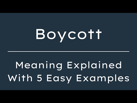 What Does Boycott Mean? Boycott Meaning in English With 5 Example Sentences
