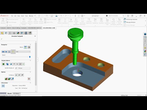 SolidWorks CAM introduction Exercise-1 Mill Operation