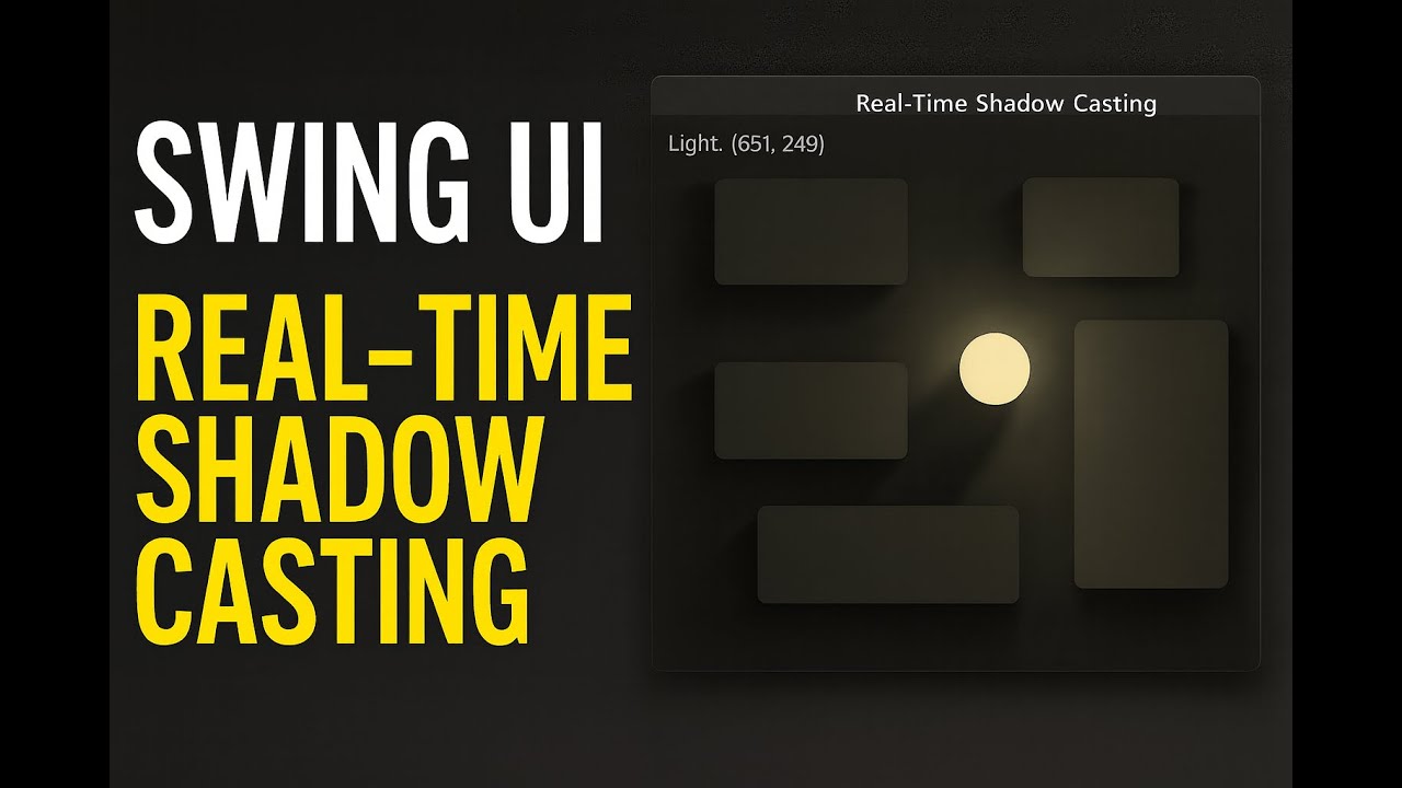 Java Swing UI – Real-Time Shadow Casting Effect (Soft Shadows in Java2D)