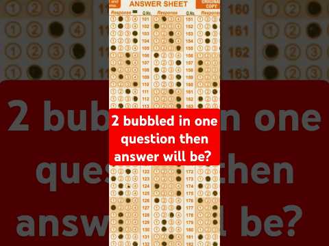 If 2 question is bubbled ll NEET OMR RESPONSE II OMR NEET