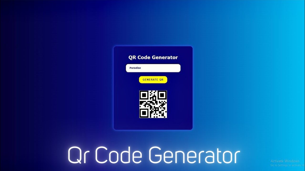 QR Code Generator with HTML,CSS & JavaScript | Simple Project for Beginners
