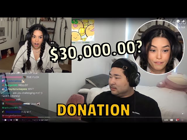 "That's crazy!" - Valkyrae shocked to see 100 Thieves content creator Peter Park receive a ...