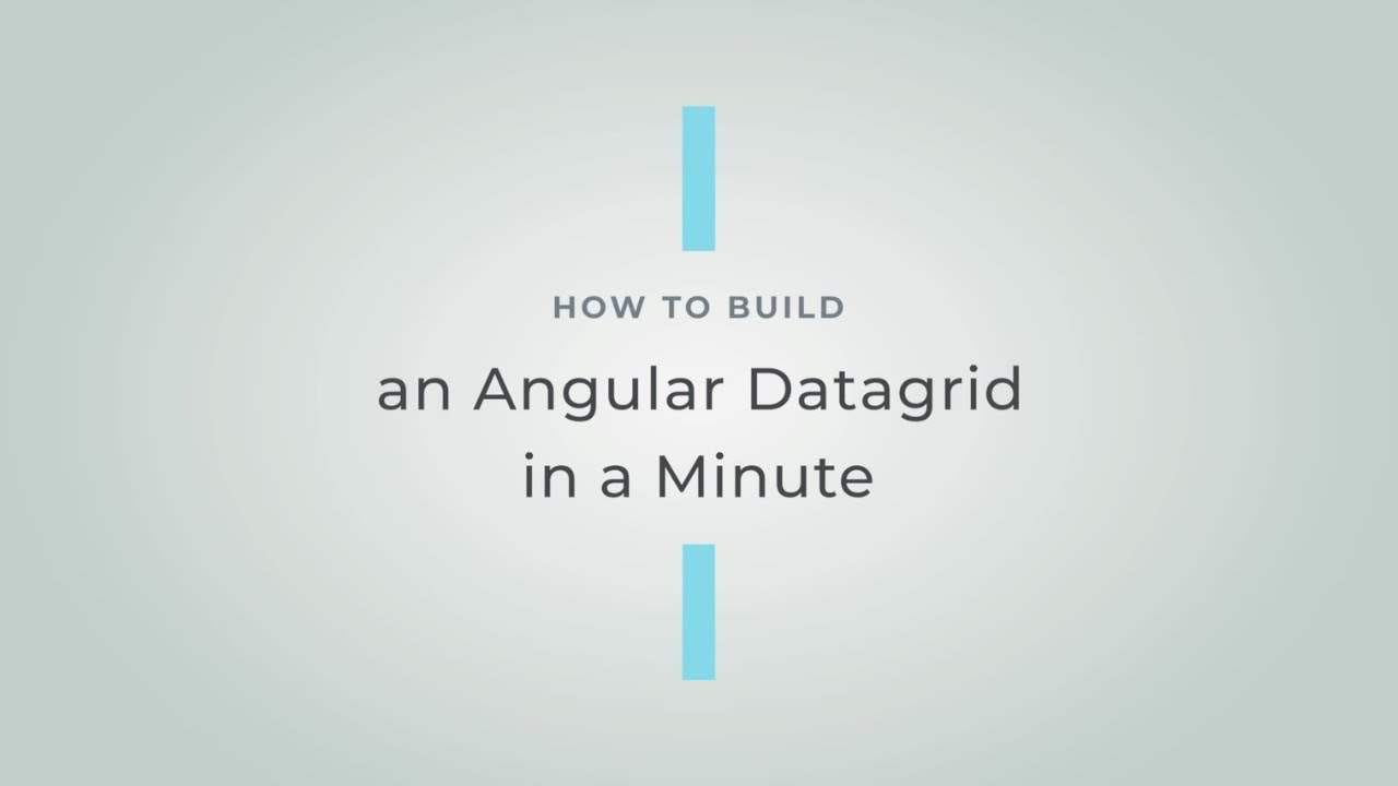 How to Build an Angular Datagrid in a Minute