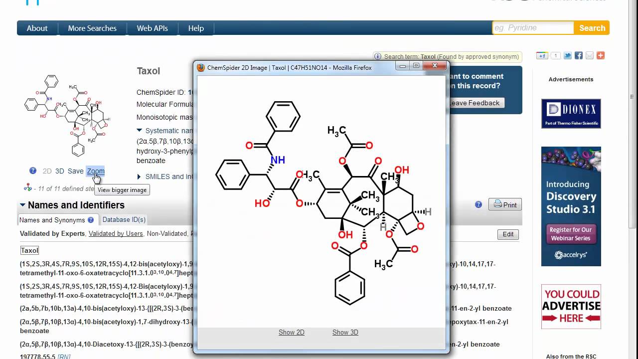 ChemSpider - Search by Name