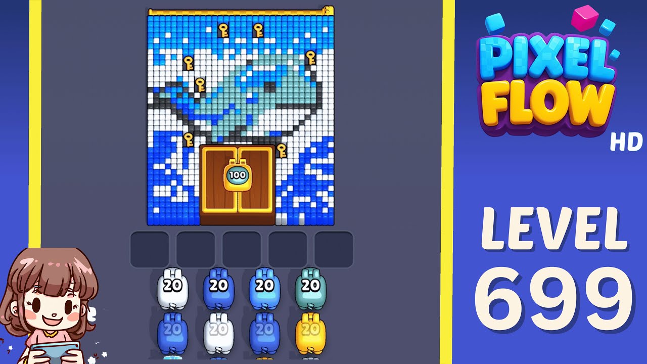 Pixel Flow Level 699 Solution Walkthrough