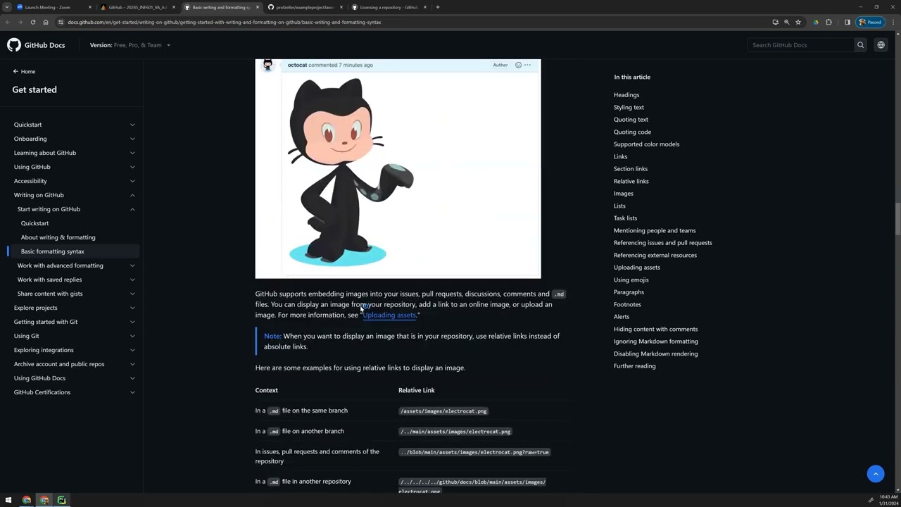 INF601 - GitHub and Miniproject Setup