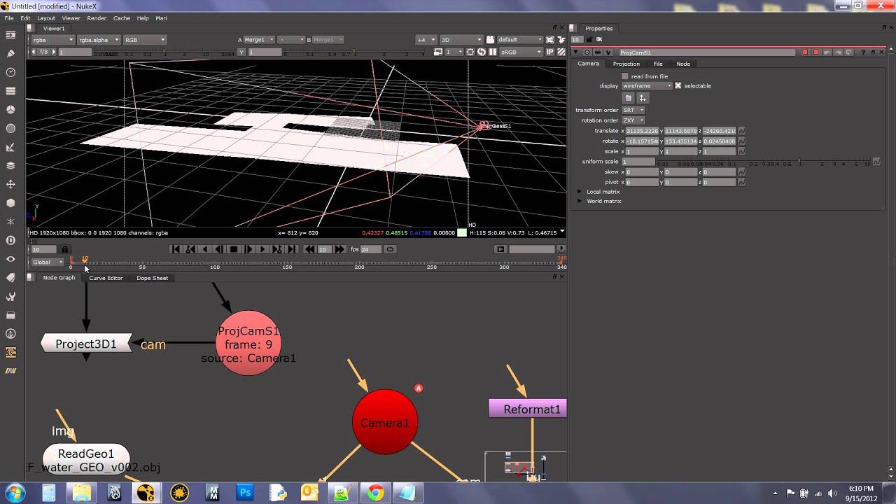 DW//  Tutorial 03: Nuke - Camera Projection Set (Custom Scripts)