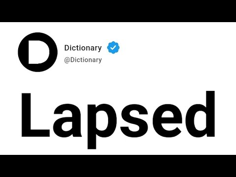 Lapsed Meaning In English