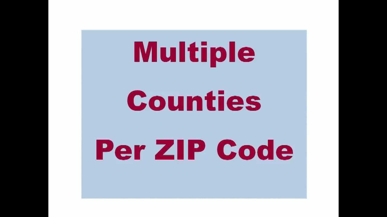 Counties by ZIP Code Database
