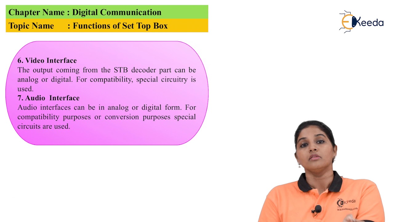 Functioning of Set Top Box | Digital Communication | TV and Video Engineering