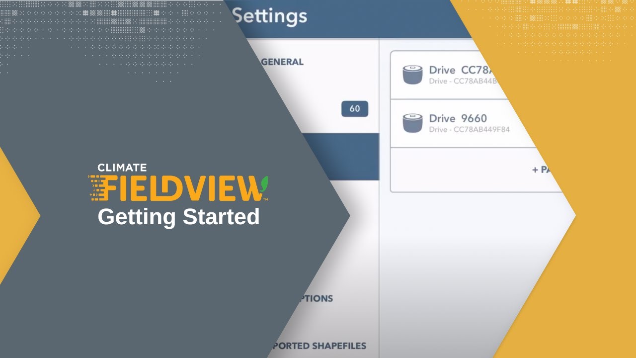 Setting up a FieldView™ Drive