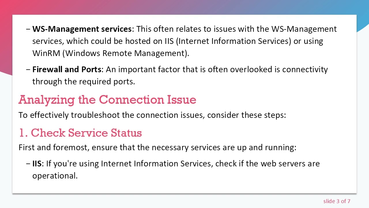 Resolving Windows Admin Center Connection Issues