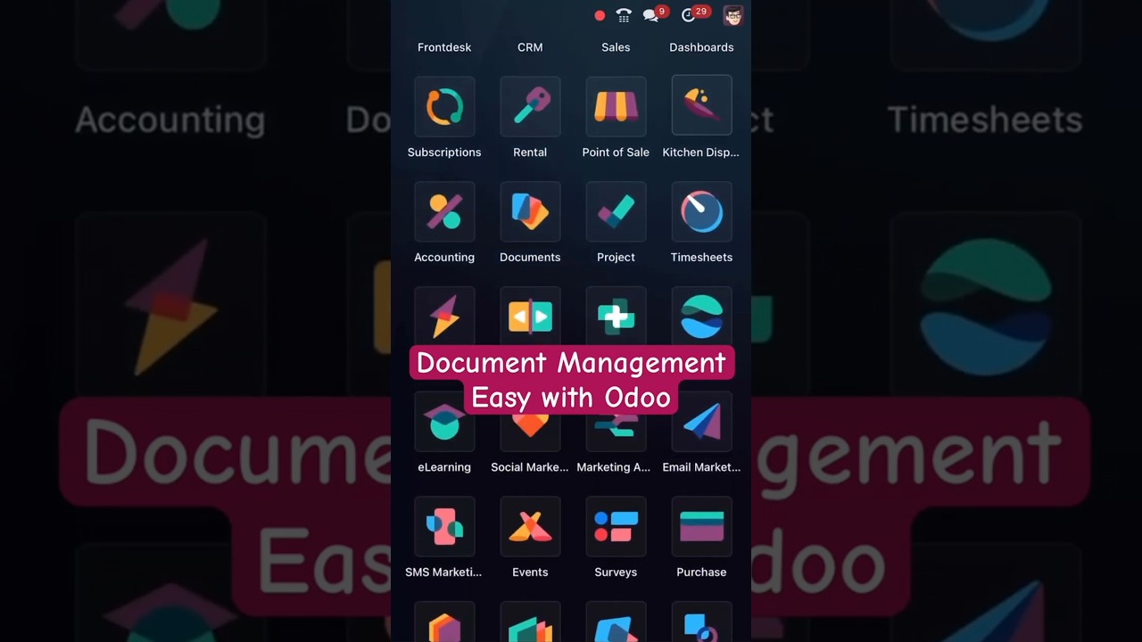 Odoo Document Management #odoo #business #businessdocument #odoofinance