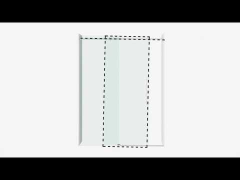 VIGO Technology. Luca Single Sliding Frameless Shower Door. Smart Adjust