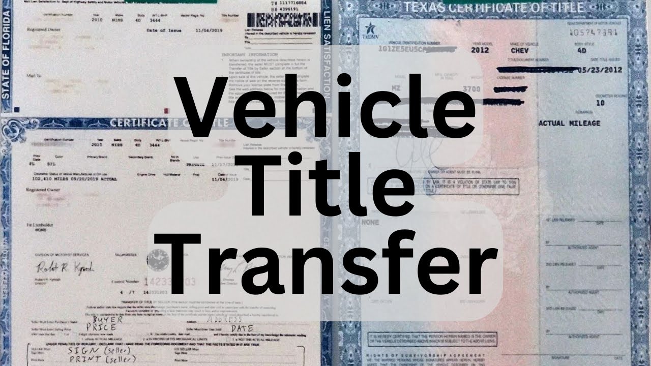 How to Transfer Vehicle Title