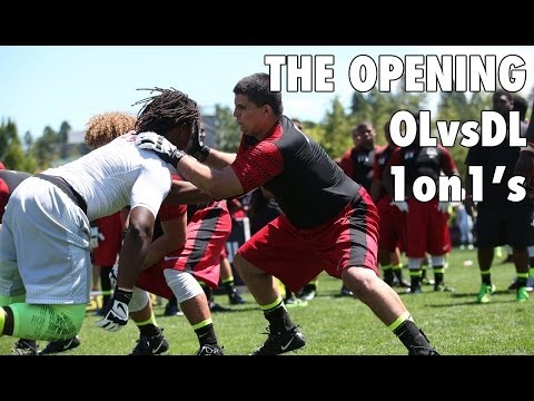 #TheOpening: OL vs DL 1 on 1’s | 2014 The Opening(@TheOpening2014 ...