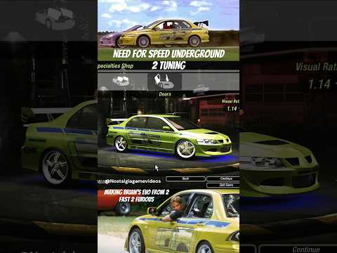 Making Brian’s EVO in #nfsu2 - need for speed underground 2 tuning #needforspeed #underground2