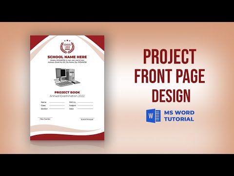 How to Create Project Front Page in MS Word | Cover Page Design in ...