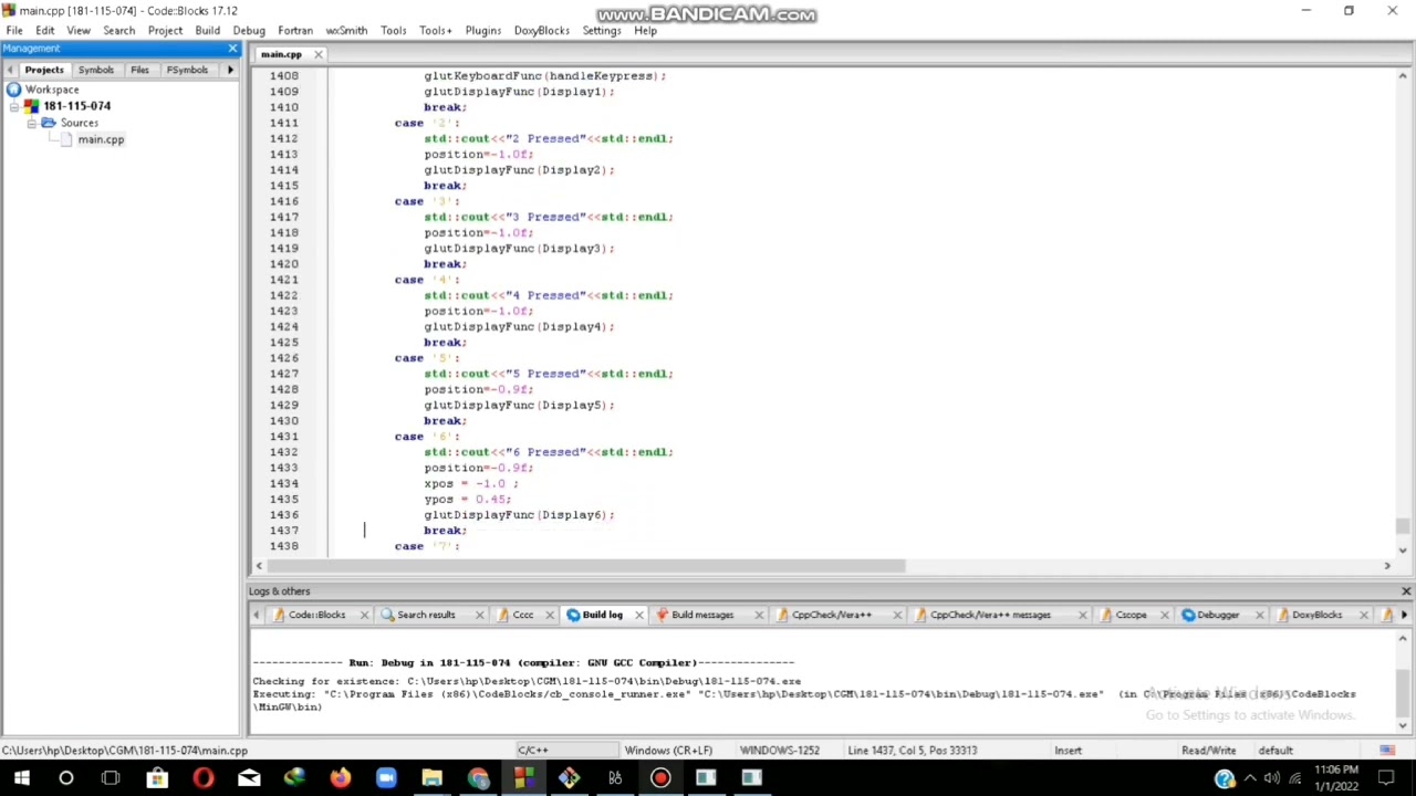 OpenGl Project ||  Thirsty Crow ||  c++ || glut.h #wherethereisawillthereisaway